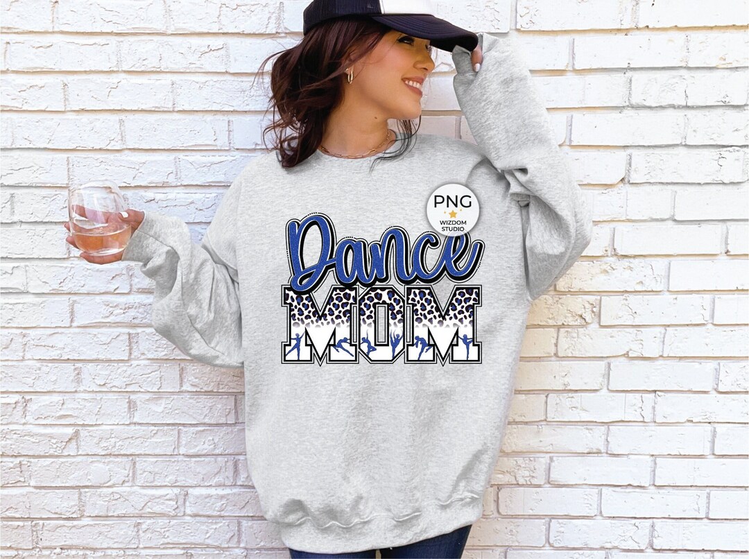 Dance Mom PNG Image, Leopard Dance Blue Design, Sublimation Designs ...