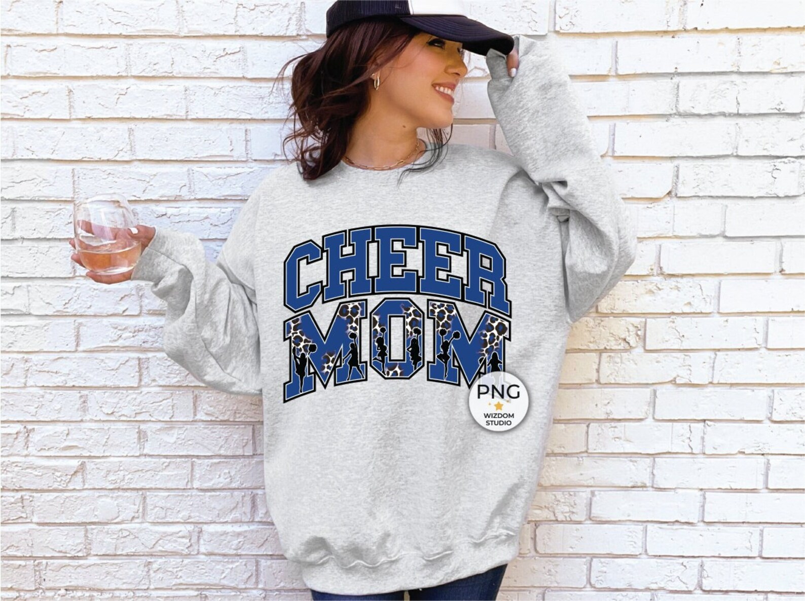 Cheer Mom PNG Image, Cheer Varsity Curved Blue Design, Sublimation ...