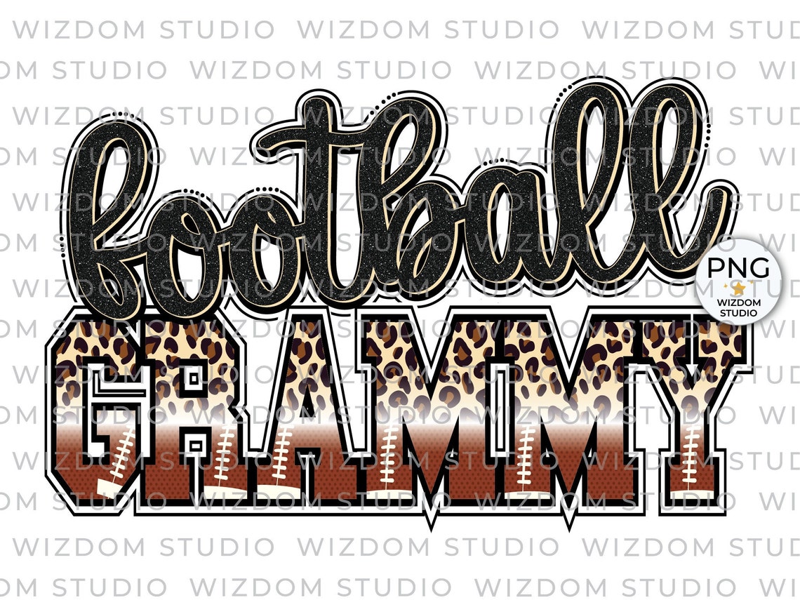 Football Grammy PNG Image Football Leopard Design - Etsy