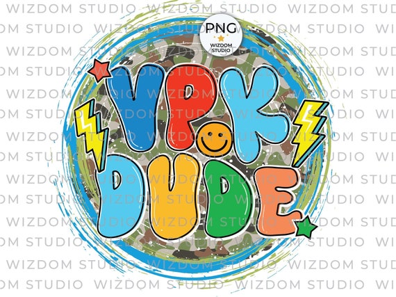 VPK Dude PNG Image Back to School Design Sublimation Designs - Etsy