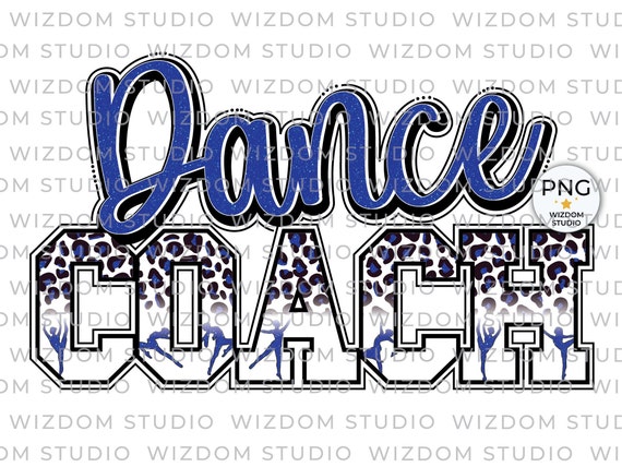 Dance Coach PNG Image Leopard Dance Royal Blue Design - Etsy
