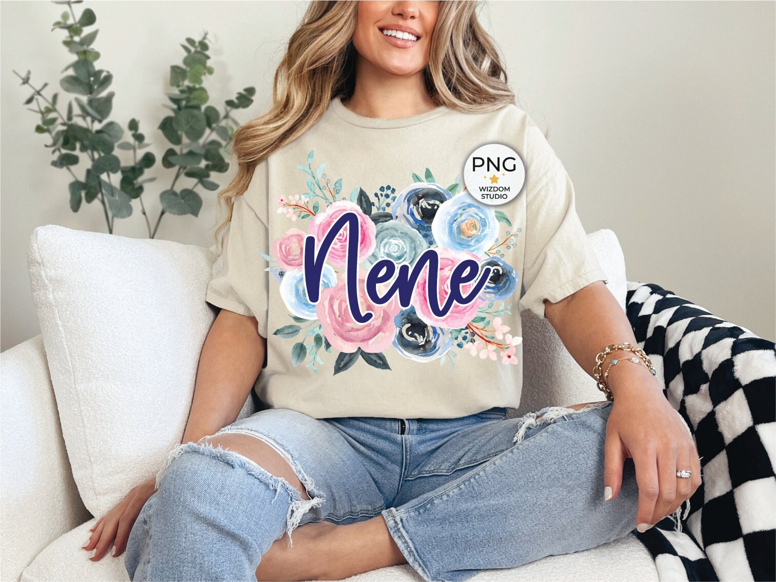 Nene PNG Image, Floral Nene Design, Sublimation Designs Downloads, PNG ...