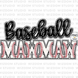 Baseball Mawmaw PNG Image, Baseball Grandma Black Design, Sublimation ...