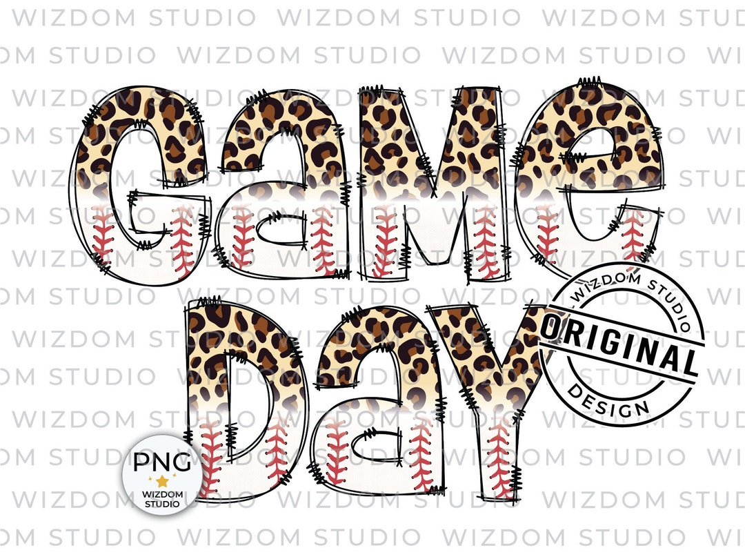 Game Day Baseball PNG Image Baseball Leopard Letter Design - Etsy