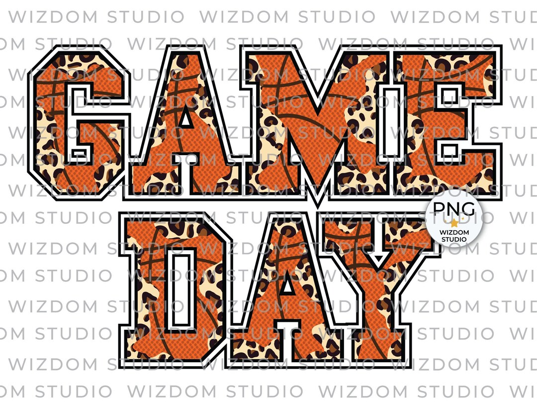 Game Day Basketball PNG Image Basketball Leopard Letter - Etsy