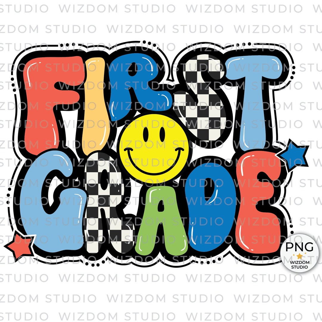 First Grade PNG Image, Back to School Checkered Flag 1st Grade Design ...