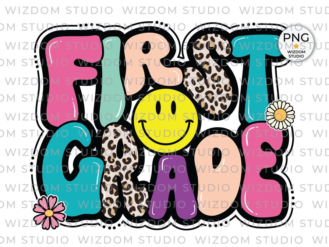 First Grade PNG Image Back to School Leopard 1st Grade - Etsy