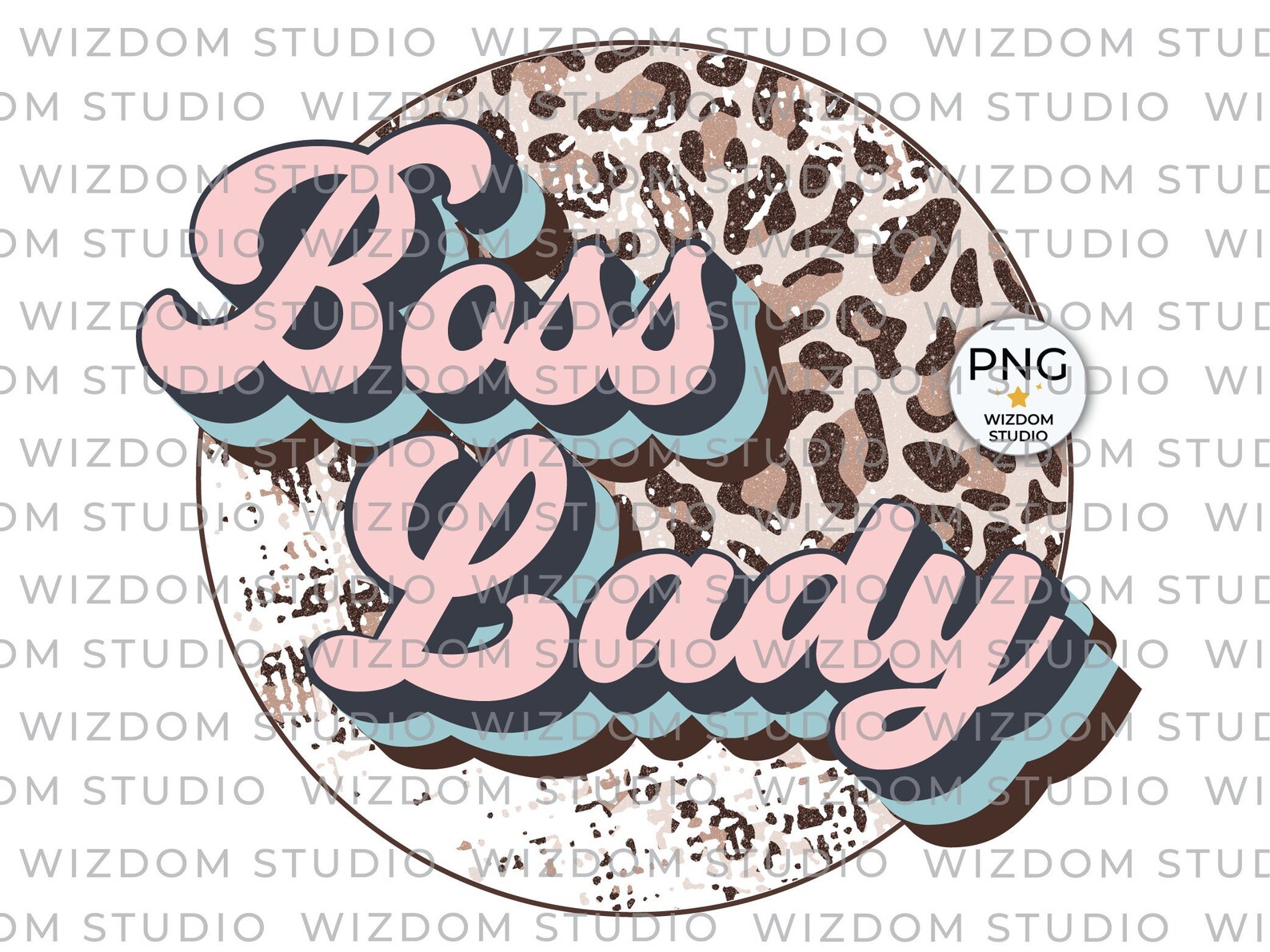 Boss Lady PNG Image Leopard Retro Design Transparent PNG - Etsy