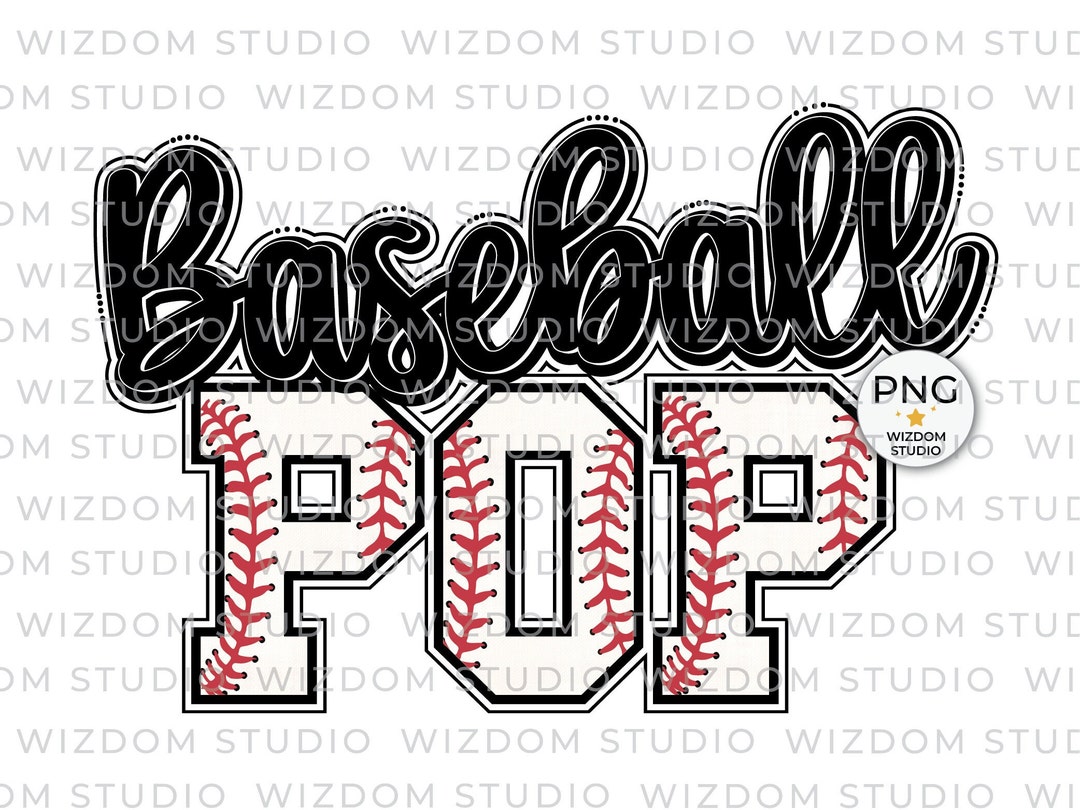 Baseball Pop PNG Image Baseball Letter Black Design - Etsy