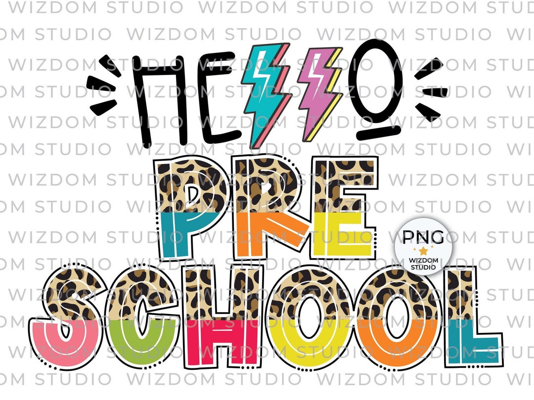 Hello Preschool PNG Image Back to School Design Sublimation - Etsy