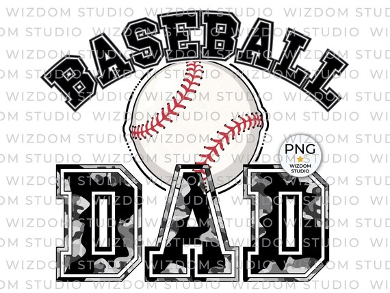 Baseball Dad PNG Image Baseball Camo Black Design - Etsy