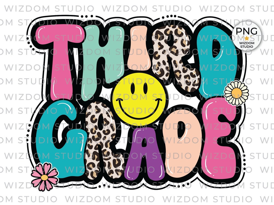 Third Grade PNG Image Back to School Leopard 3rd Grade - Etsy