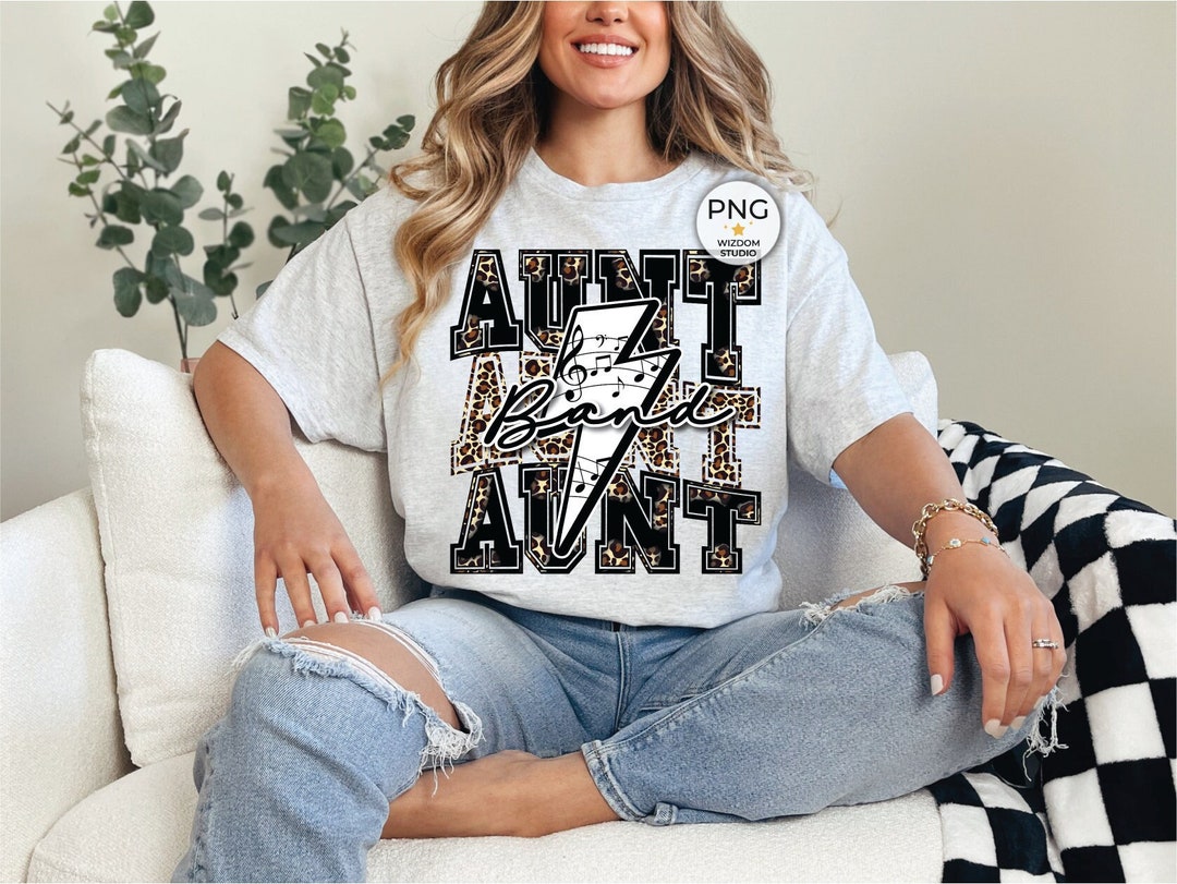 Band Aunt PNG Image, Marching Band Lightning Bolt Design, Sublimation ...