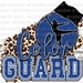 Color Guard PNG Image, Leopard Color Guard Blue Design, Sublimation ...