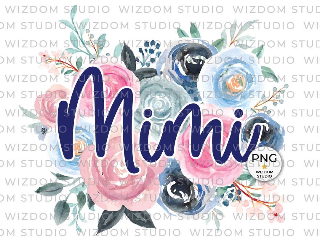 Mimi PNG Image Floral Mimi Design Sublimation Designs - Etsy