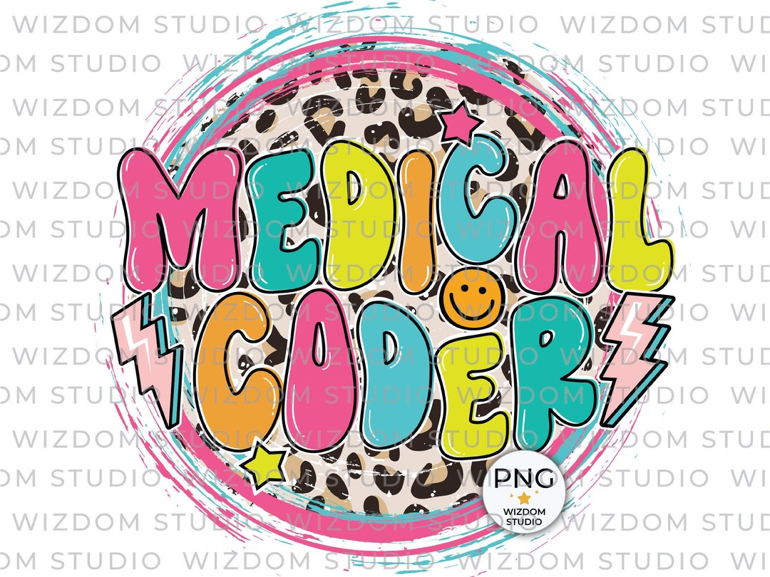 Medical Coder PNG Image, Leopard Lightening Bolt Design, Sublimation ...