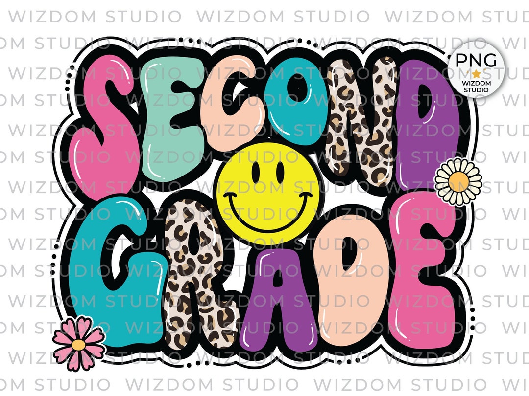 Second Grade PNG Image Back to School Leopard 2nd Grade - Etsy