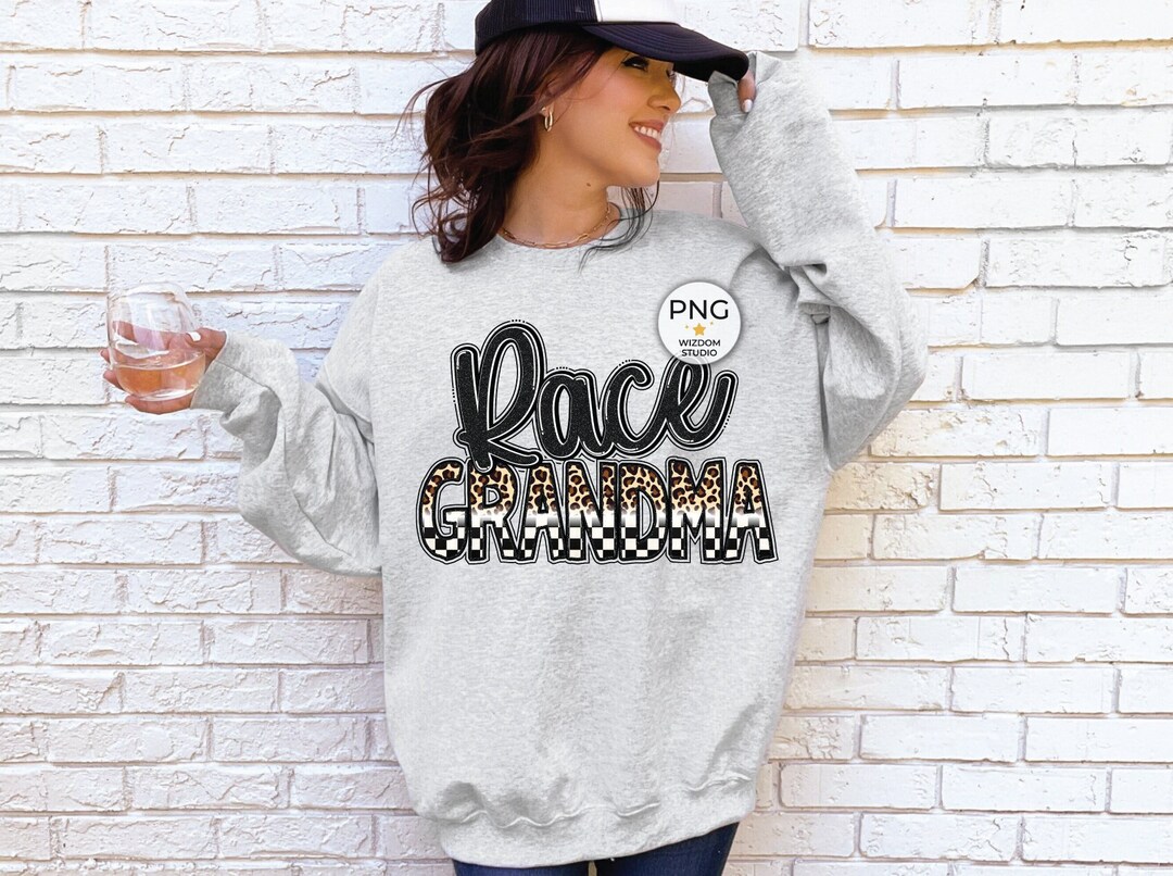 Race Grandma PNG Image, Racing Checkered Flag Leopard Black Designs ...
