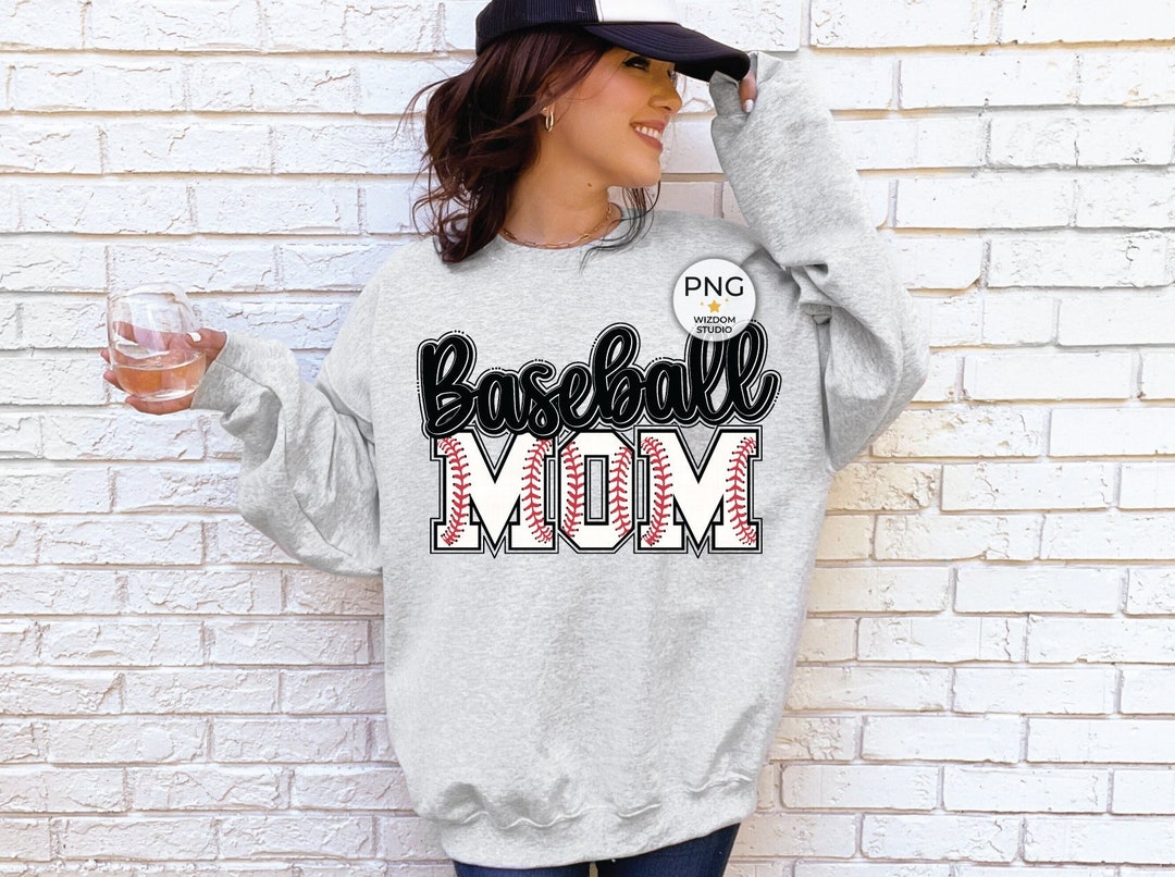 Baseball Mom PNG Image, Baseball Letter Design, Sublimation Design ...