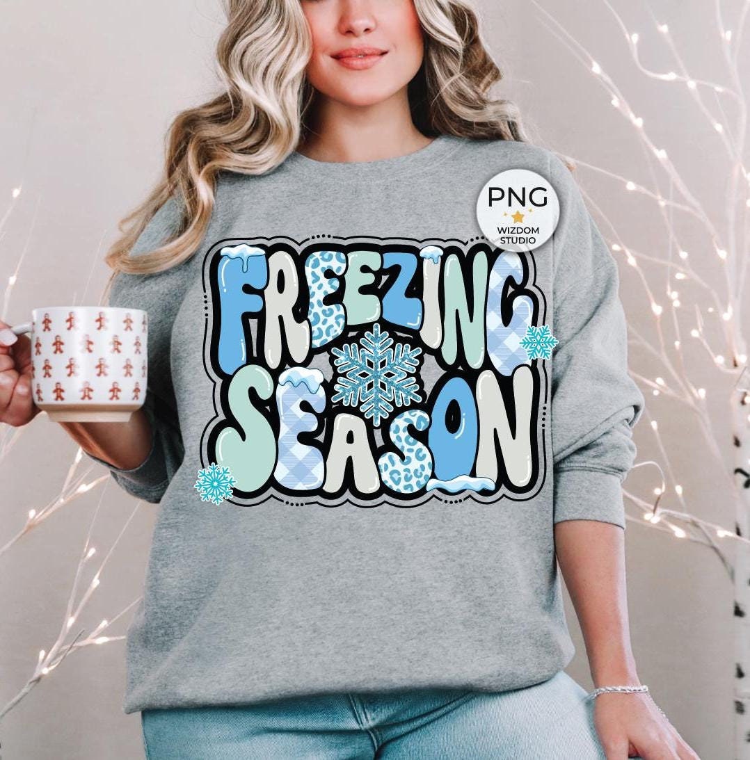 Freezing Season PNG Image, Leopard Winter Design, Sublimation Designs ...