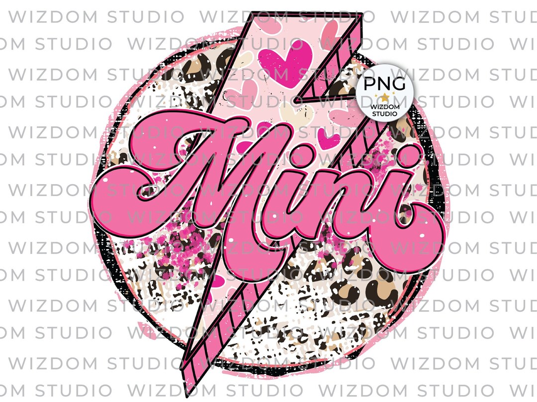 Mini PNG Image Mini Pink Heart Lightning Bolt Valentine - Etsy