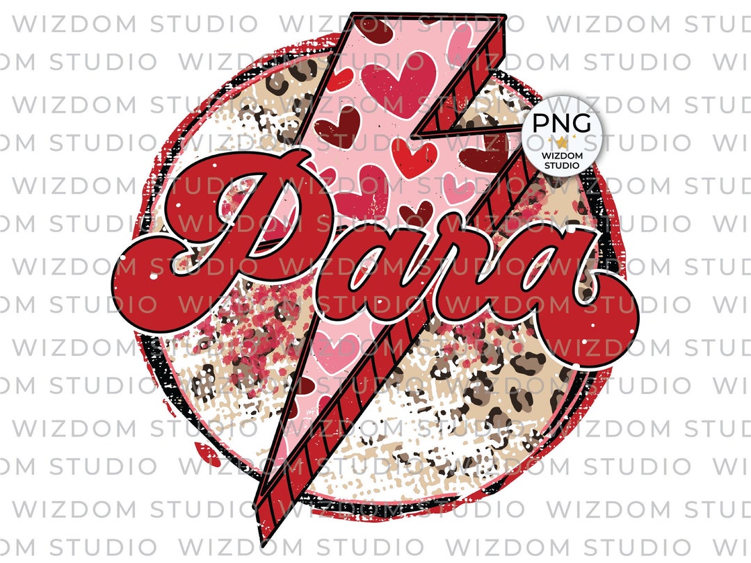 Para PNG Image, Red Heart Lightning Bolt Valentine Paraprofessional ...
