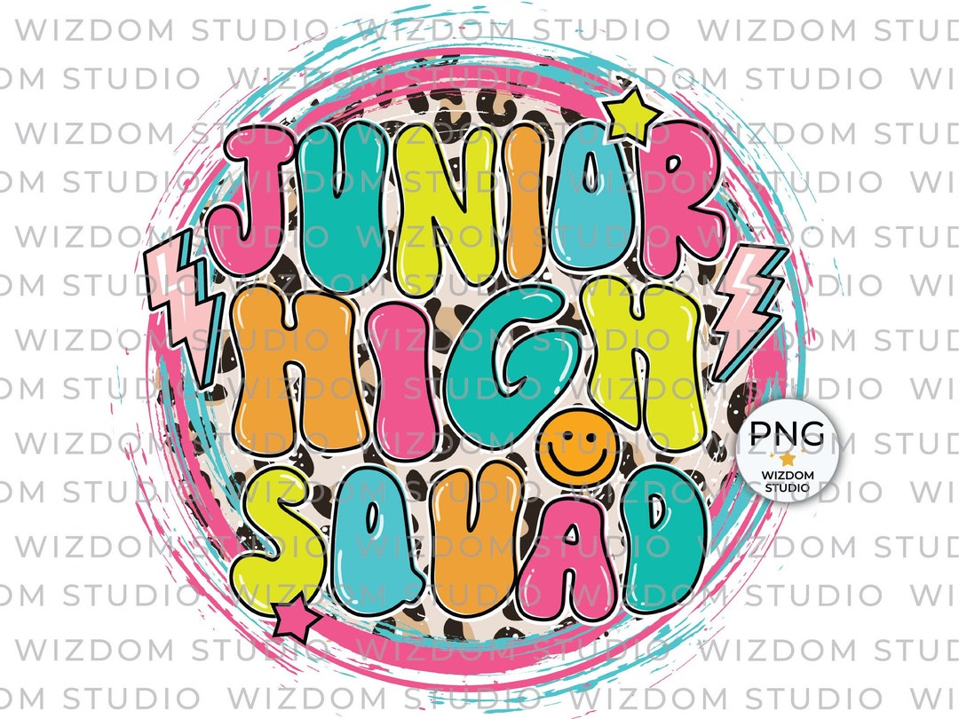 Junior High Squad PNG Image Back to School Design - Etsy