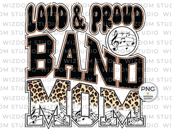 Band Mom PNG Image Leopard Marching Band Black Design - Etsy