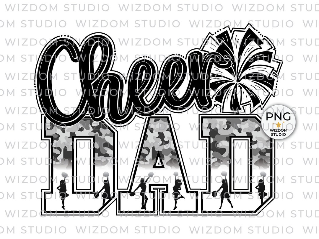 Cheer Dad PNG Image Cheer Camo Black Design Sublimation - Etsy