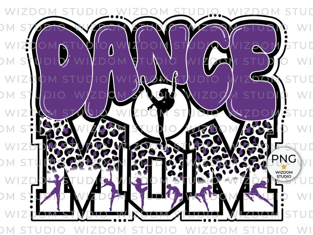 Dance Mom PNG Image Dance Leopard Groovy Purple Design - Etsy