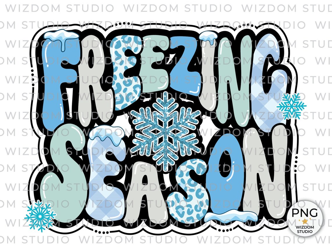 Freezing Season PNG Image, Leopard Winter Design, Sublimation Designs ...