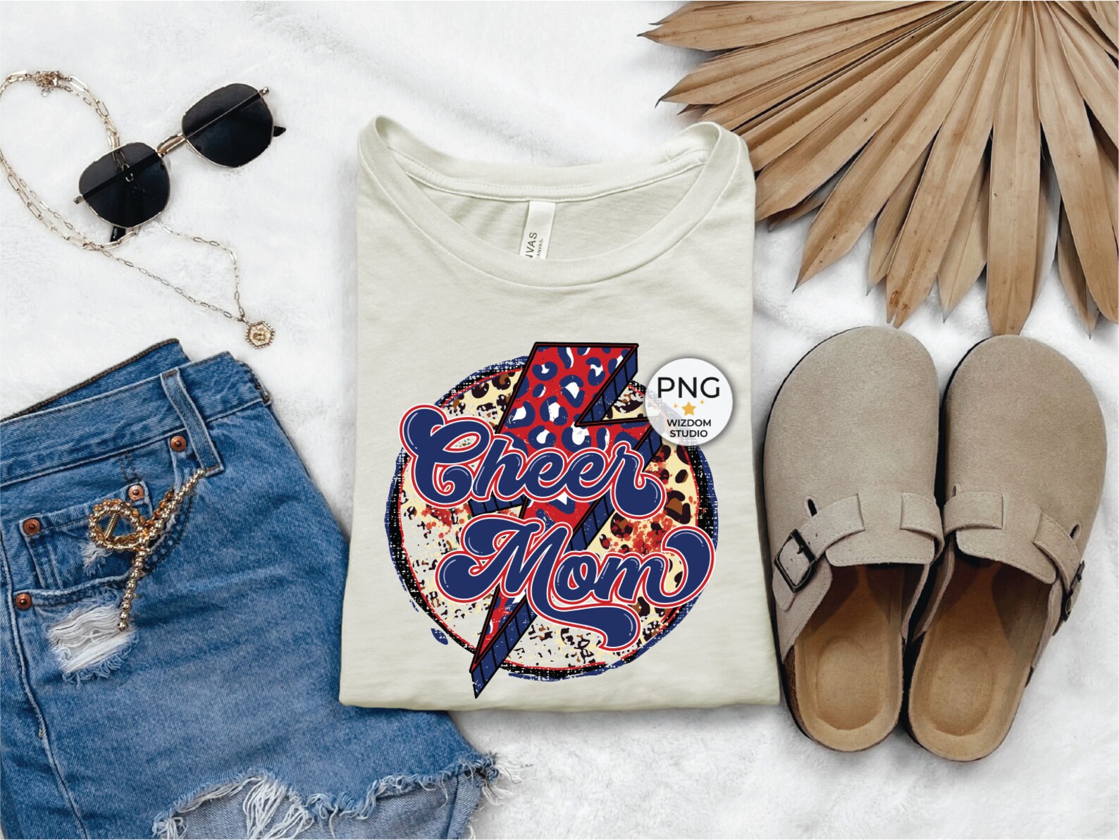 Cheer Mom PNG Image, Lightning Bolt Cheer Navy Blue Red Design ...