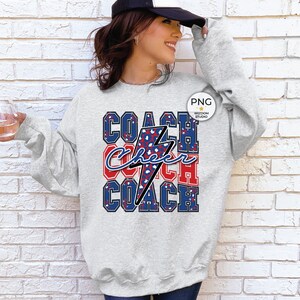 Cheer Coach PNG Image, Lightning Bolt Cheer Leopard Blue Red Design ...