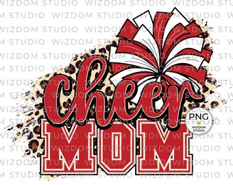 Cheer Design PNG Cheer Mom Red and White PNG 300dpi Clipart - Etsy