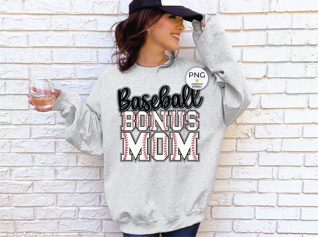 Baseball Bonus Mom PNG Image, Baseball Lace Black Design, Sublimation ...