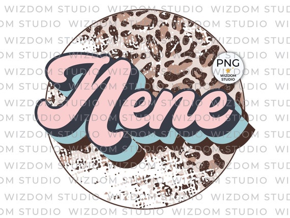 Nene PNG Image Leopard Retro Design Sublimation Designs | Etsy