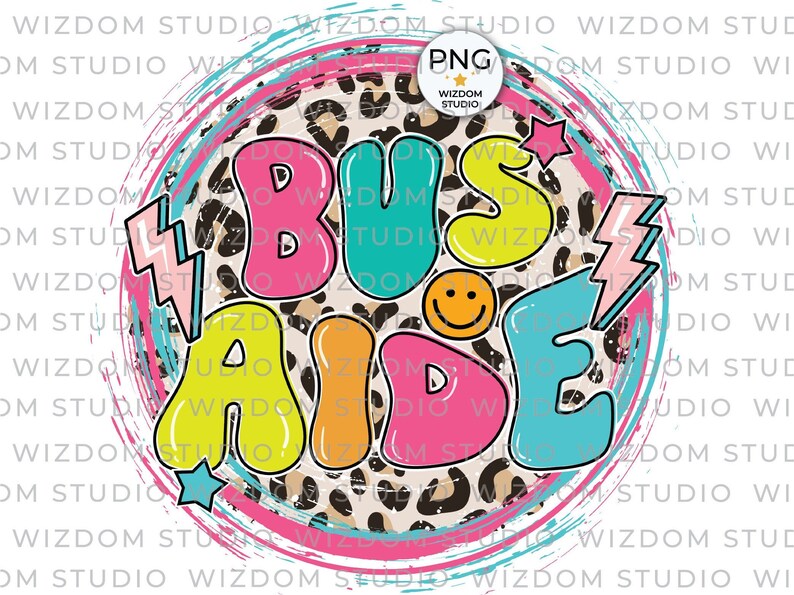 Bus Aide PNG Image, Leopard Driver Design, Sublimation Designs ...