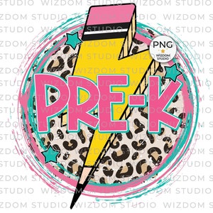 Pre-k PNG Image, Pre-k Pencil Leopard Design, Sublimation Designs ...