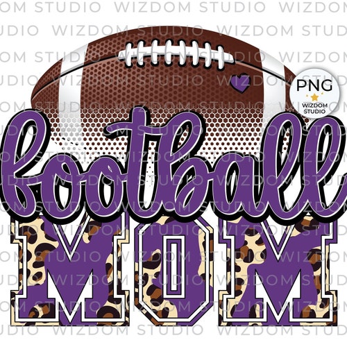 Football Mom Purple PNG Sublimation Design Downloads - Etsy