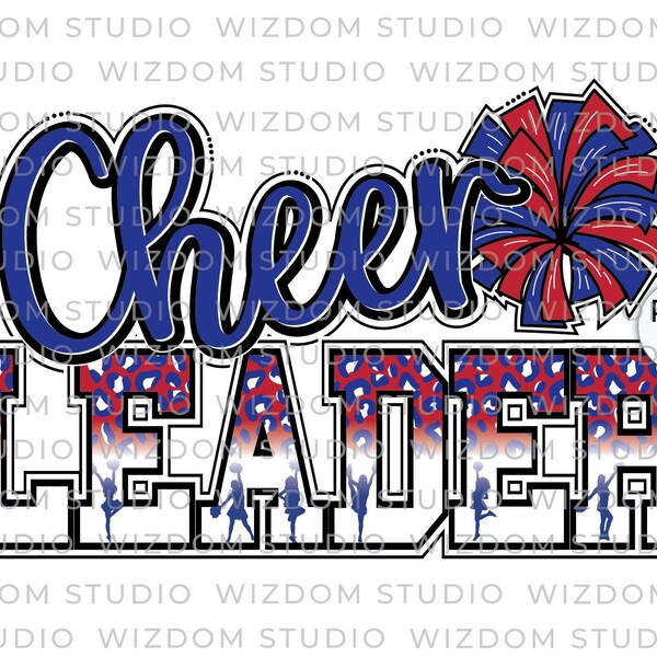 Red and Blue Cheerleader Png - Etsy