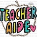 Teachers Aide PNG Image, Teacher Apple Back to School Design ...