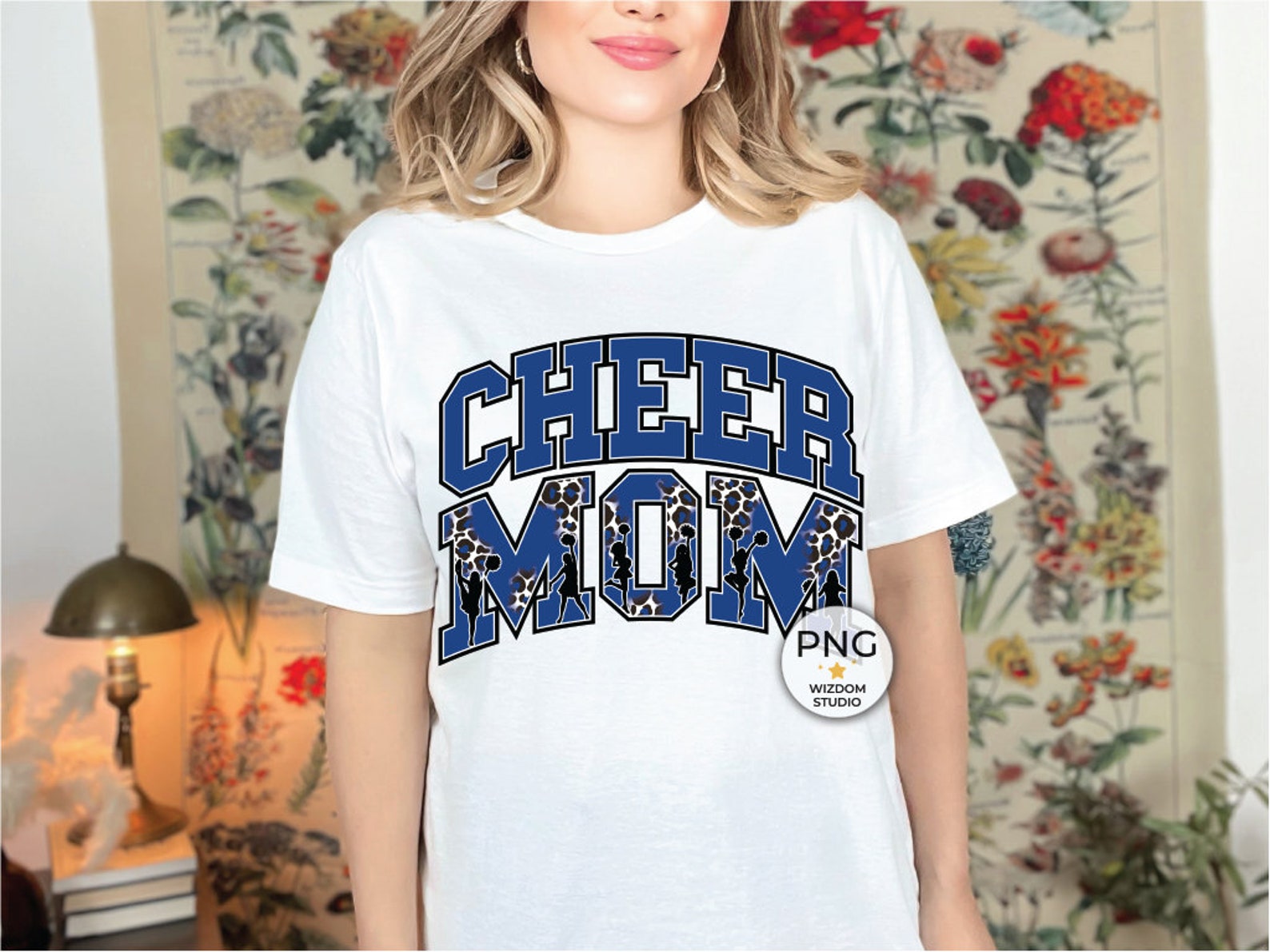 Cheer Mom PNG Image, Cheer Varsity Curved Blue Design, Sublimation ...