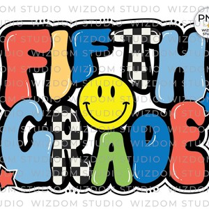 Fifth Grade PNG Image, Back to School Checkered Flag 3rd Grade Design ...