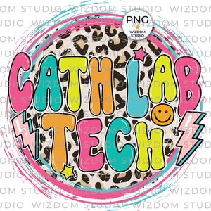 Cath Lab Tech PNG Image, Leopard Lightning Bolt Design, Sublimation ...
