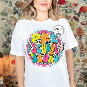 Preschool Squad PNG Image, Back to School Design, Sublimation Designs ...