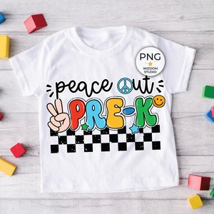 Peace Out Pre-k PNG Image, Groovy School Retro Boy Design, Sublimation ...