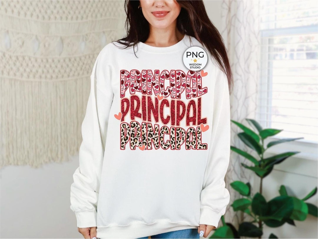 Principal PNG Image, Valentine Heart Leopard Red Glitter Design ...