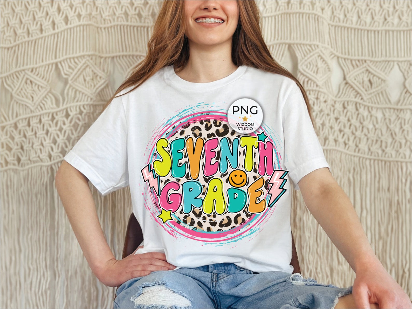 Seventh Grade PNG Image, Back to School Lightning Bolt Design ...