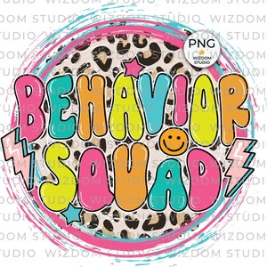 Behavior Squad PNG Image, Leopard Lightning Bolt Design, Sublimation ...