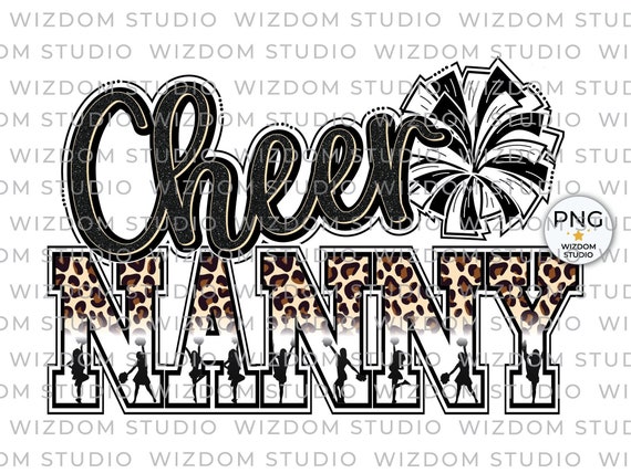 Cheer Nanny PNG Image Leopard Cheer Black Design Sublimation - Etsy